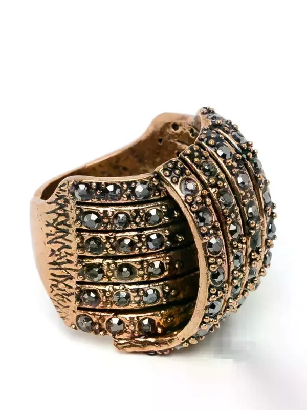 BLAKLACE Crystal Embellished Ring - Brown