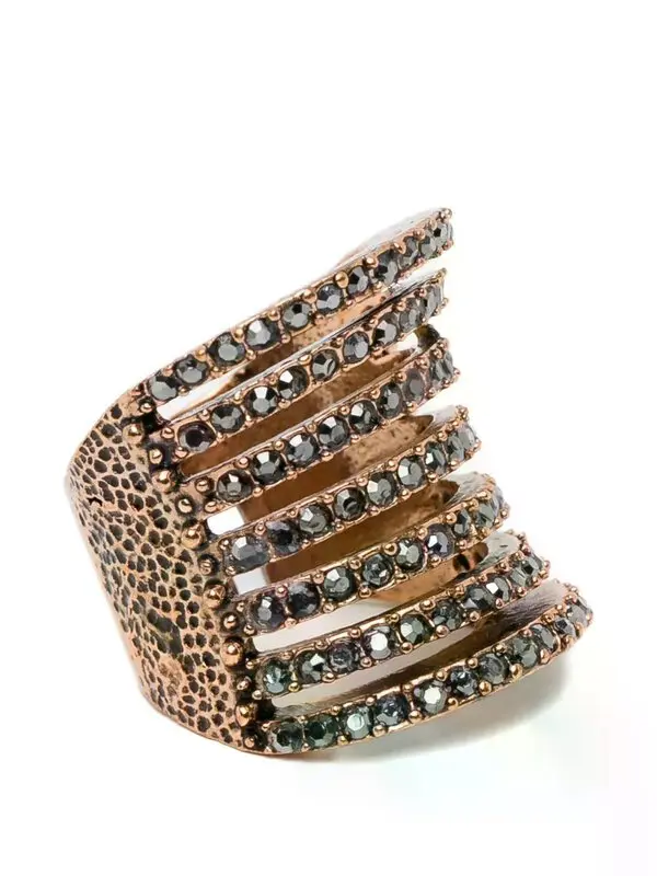 BLAKLACE Embellished Stacked Ring - Black