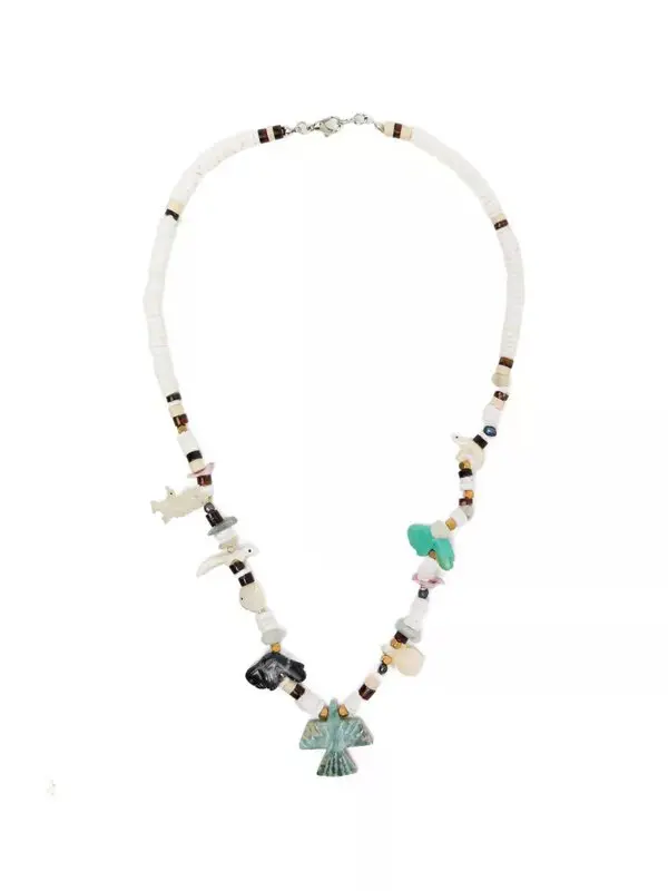BLAKLACE Animal Beaded Necklace - White