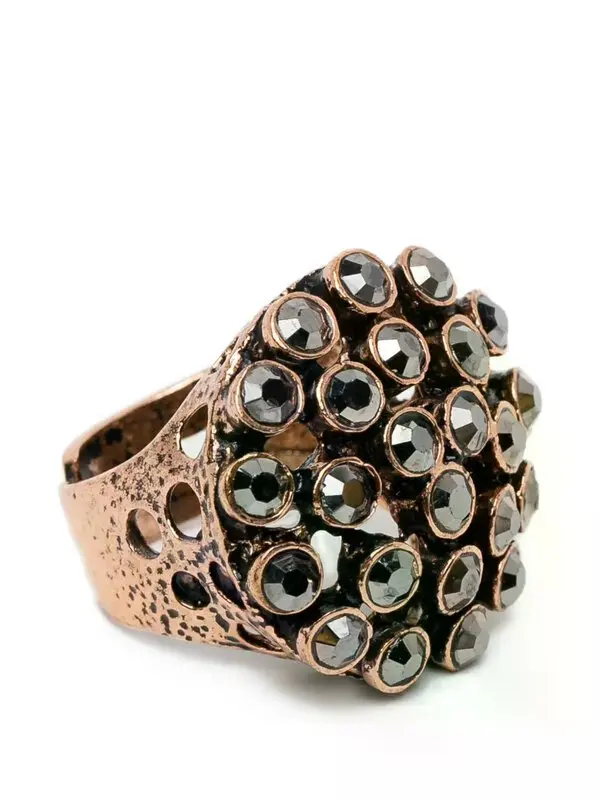 BLAKLACE Crystal Embellished Ring - Black