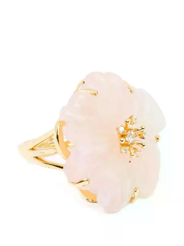 BLAKLACE Flower Embellished Ring - Gold