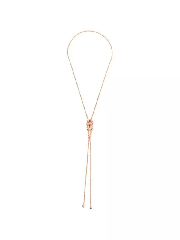 BLAKLACE Embellished Chain Necklace - Pink