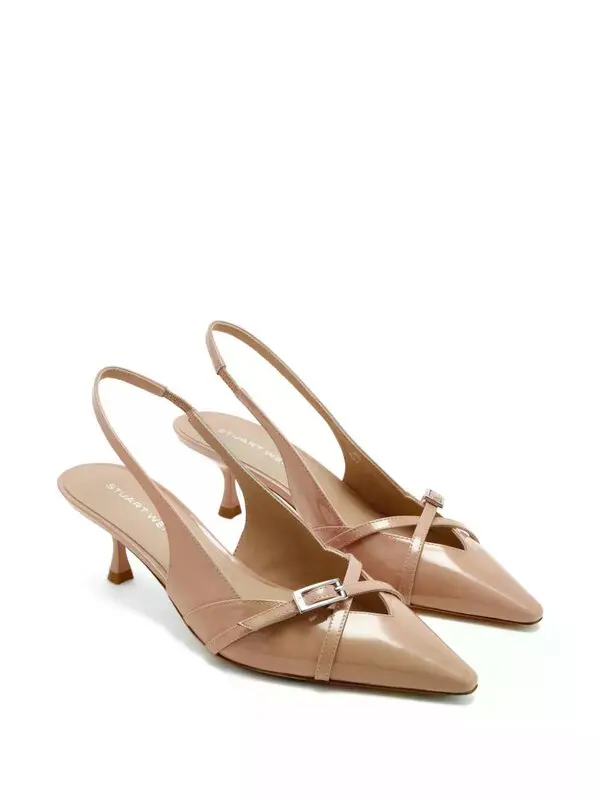 STUART WEITZMAN Georgie Slingback Pumps - Neutrals