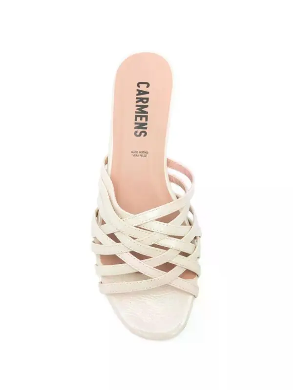 CARMENS Interwoven Patent Sandals - Neutrals