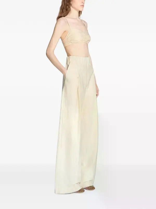 Dries Van Noten Pleated Wide-leg Pants - Neutrals