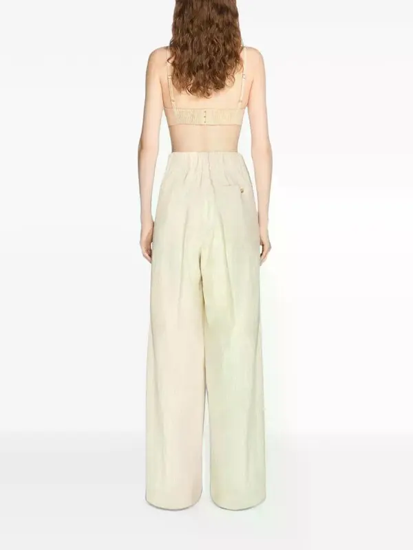 Dries Van Noten Pleated Wide-leg Pants - Neutrals