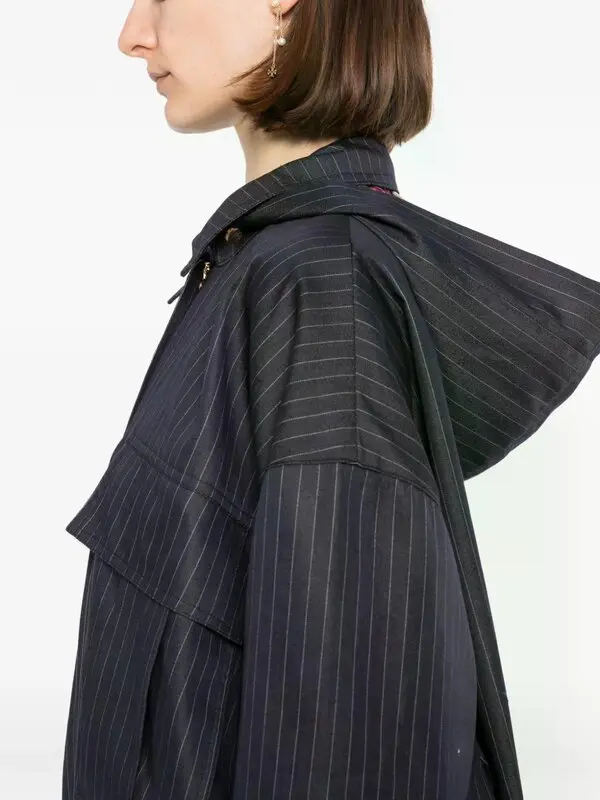 BLAKLACE Pinstripe Hooded Jacket