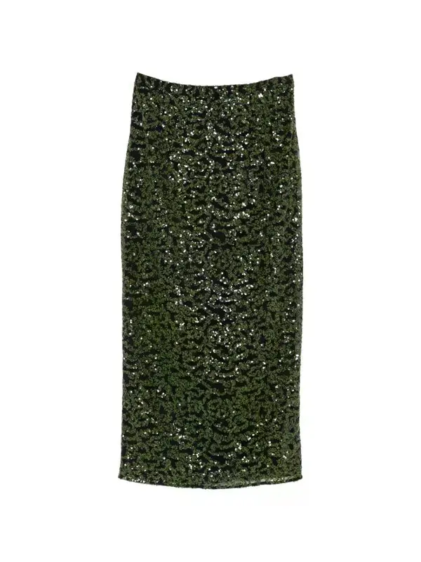 Vivetta Embellished Midi Skirt - Green