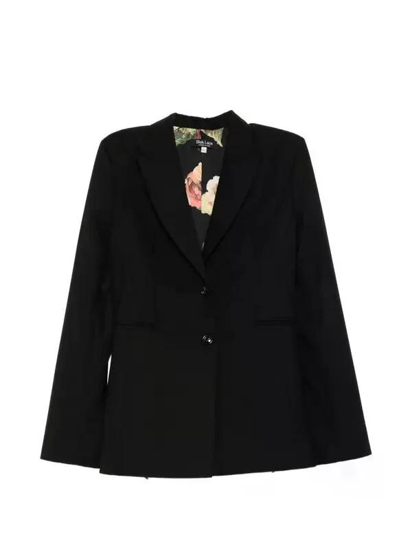 BLAKLACE Lapel Collar Blazer - Black
