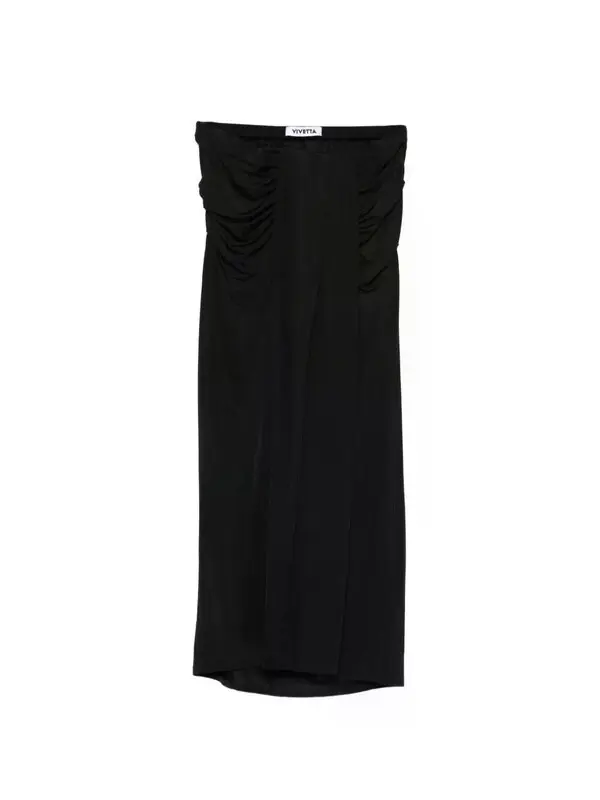 Vivetta Draped Midi Skirt - Black