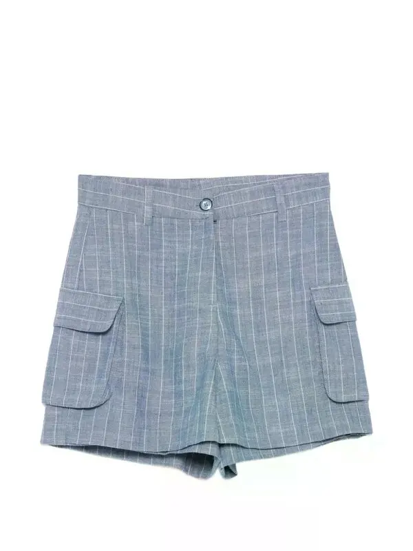 BLAKLACE Pinstripe Cargo Shorts - Blue