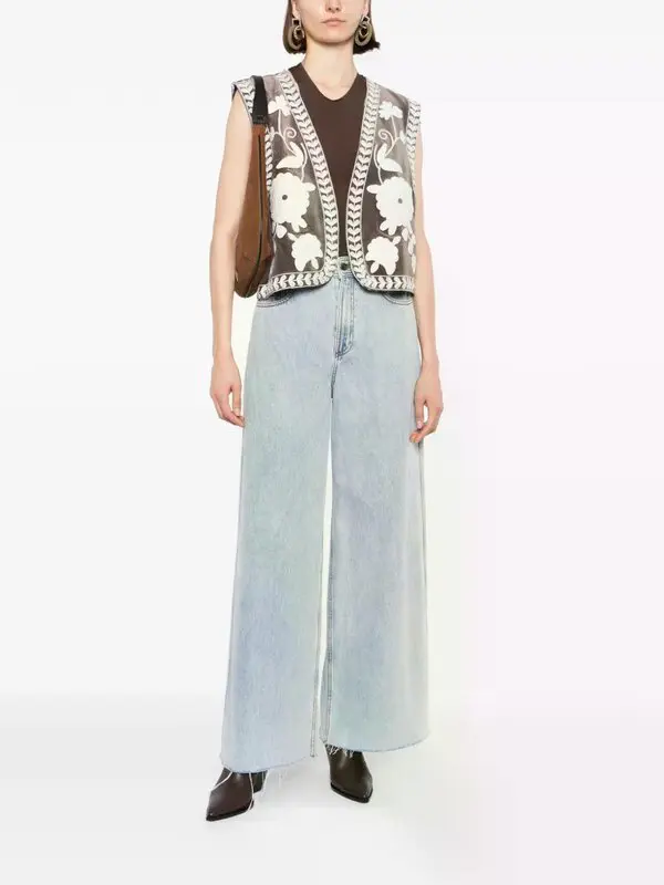 BLAKLACE Embroidered Waistcoat - Brown
