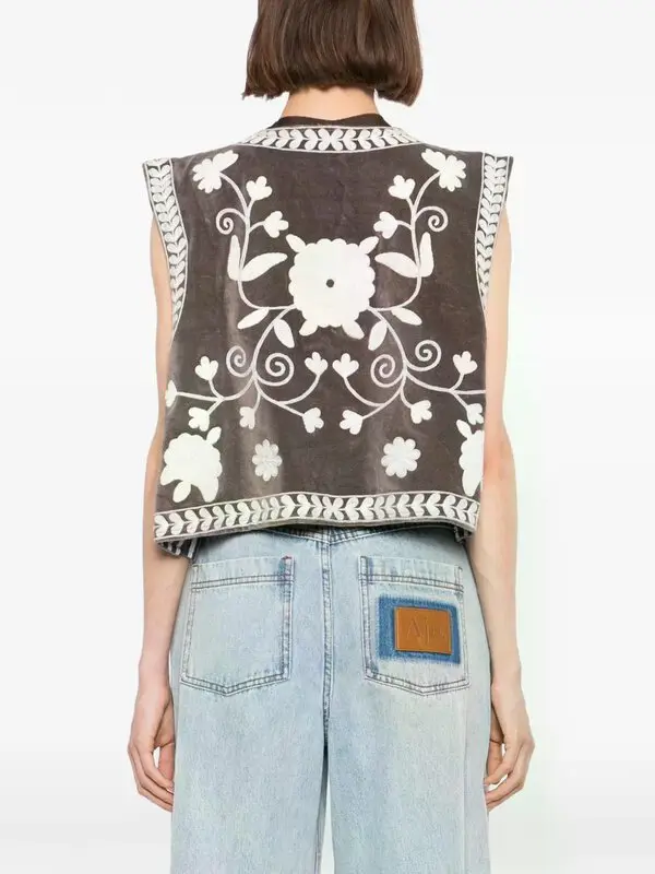 BLAKLACE Embroidered Waistcoat - Brown