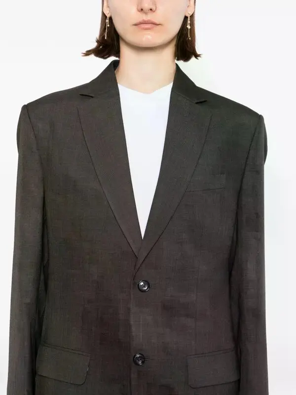 BLAKLACE Single-breasted Blazer - Grey