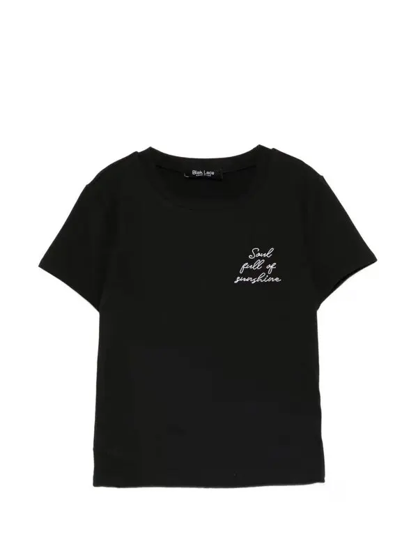 BLAKLACE Logo-embroidered T-shirt - Black