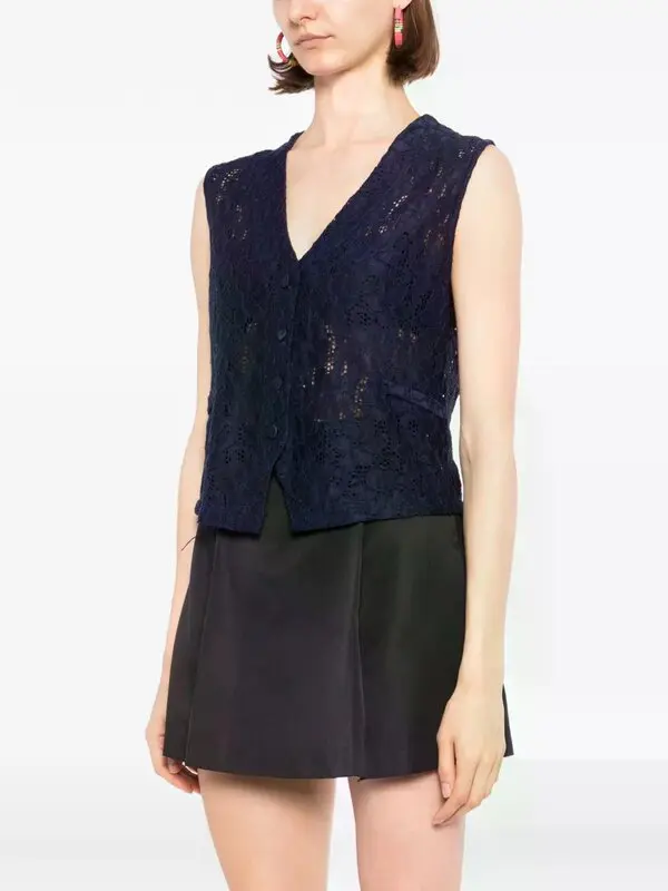 BLAKLACE Lace V-neck Vest