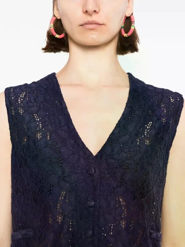 BLAKLACE Lace V-neck Vest