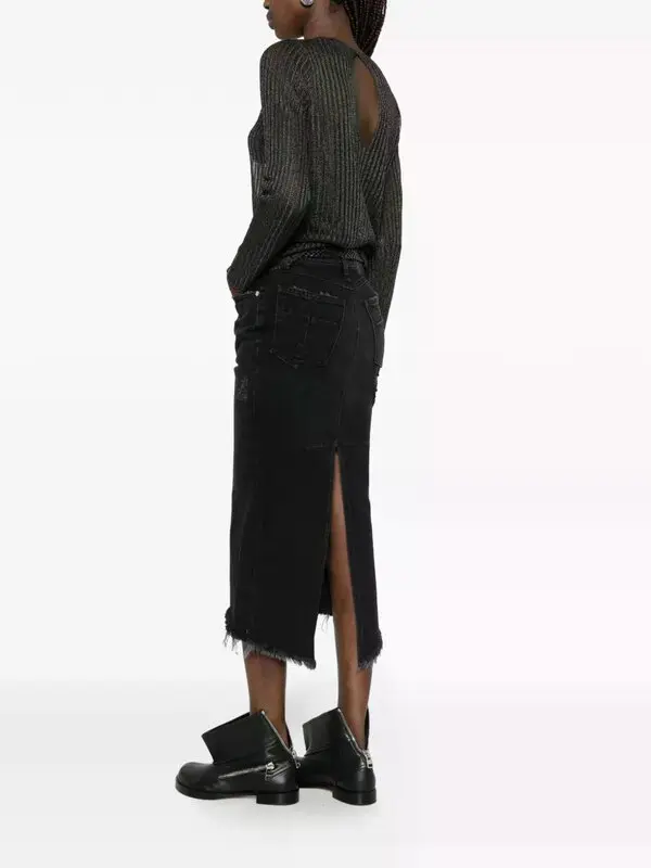 ROBERTO COLLINA Ribbed-knit Cut-out Sweater