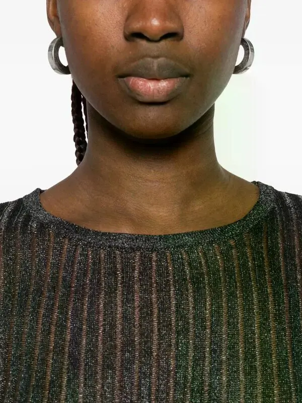 ROBERTO COLLINA Ribbed-knit Cut-out Sweater
