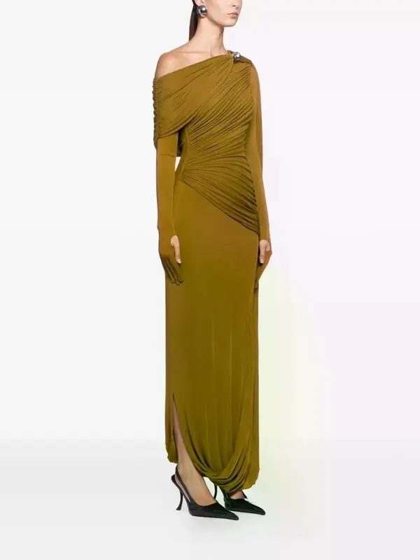 CHATS BY C.DAM Twisted Long Sleeve Dress - Green