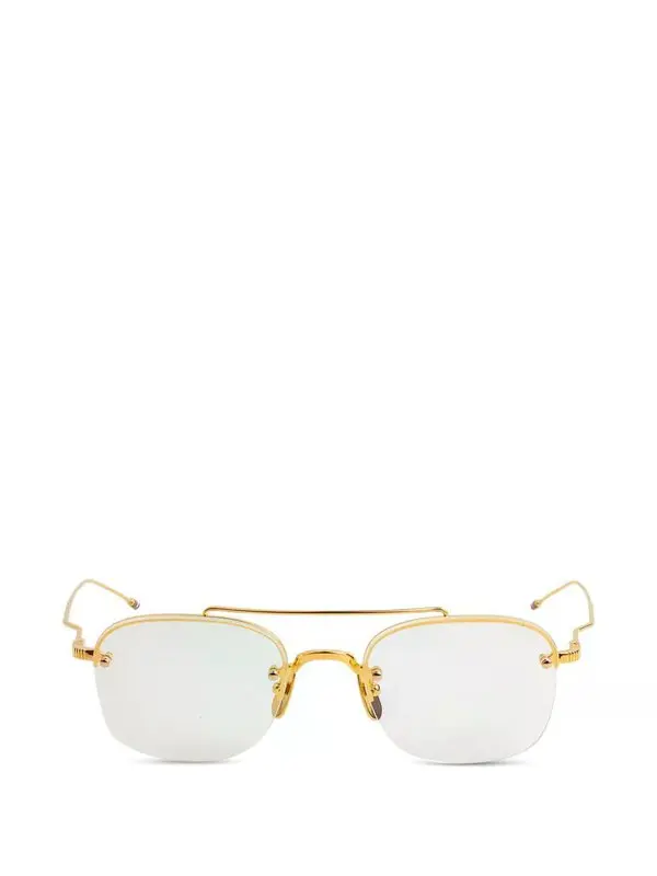 Thom Browne Pilot-frame Glasses - Gold
