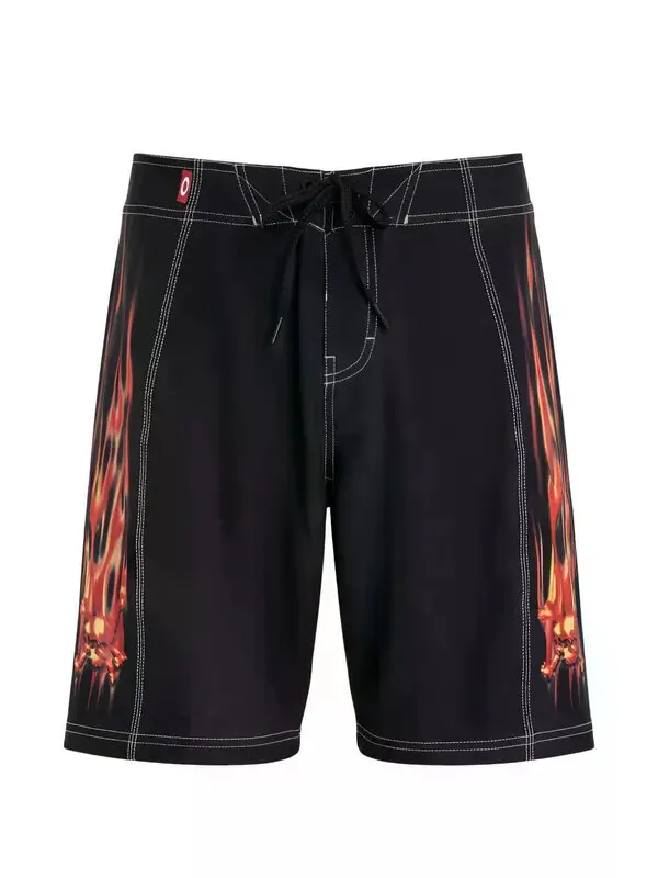 Oakley Flame Graphic Swim Shorts - Black