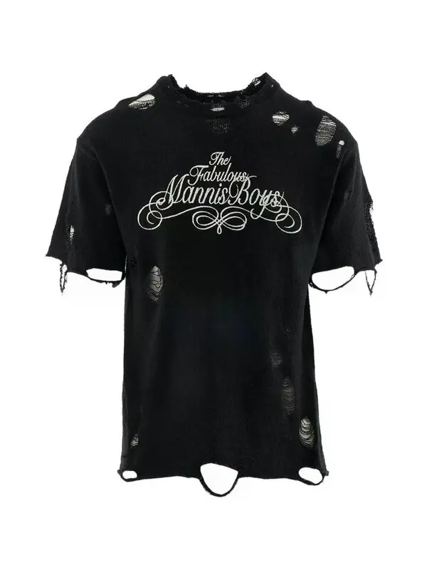 KAMIYA X Maison Mihara Yasuhiro Distressed T-shirt - Black