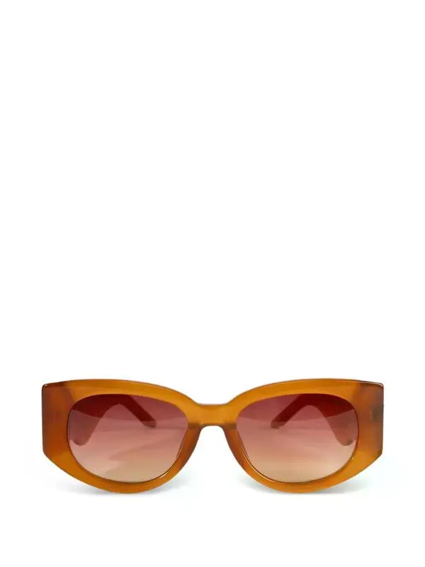 Casablanca Oval Frame Sunglasses - Brown