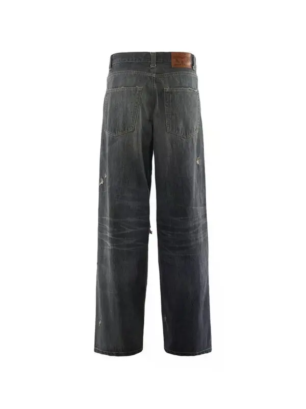 KAMIYA Distressed Wide-leg Jeans - Grey