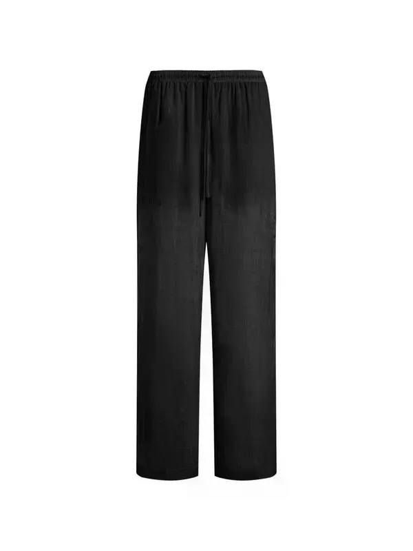 12 STOREEZ Mykonos Wide Leg Trousers - Black