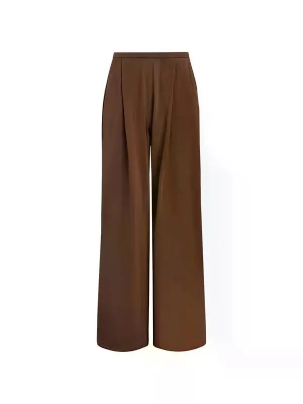 12 STOREEZ Saori Silk Trousers - Brown