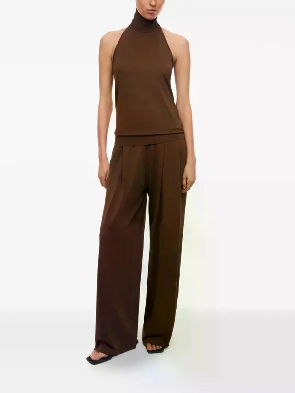 12 STOREEZ Saori Silk Top - Brown