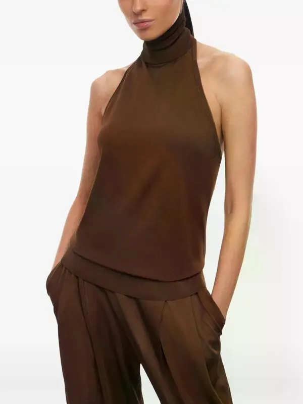 12 STOREEZ Saori Silk Top - Brown
