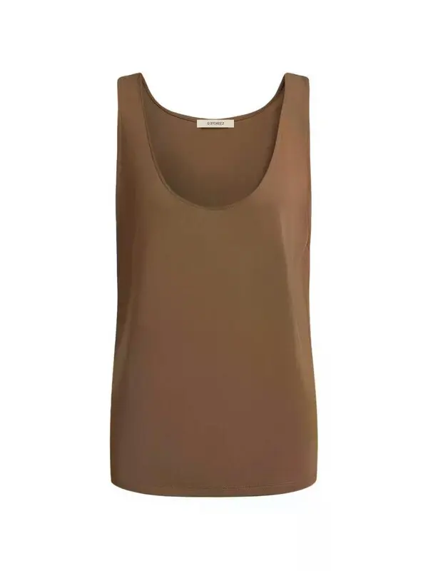 12 STOREEZ Crepe Top - Brown