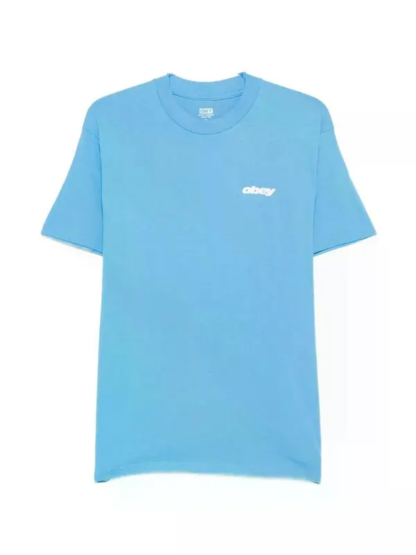 Obey Logo-print T-shirt - Blue