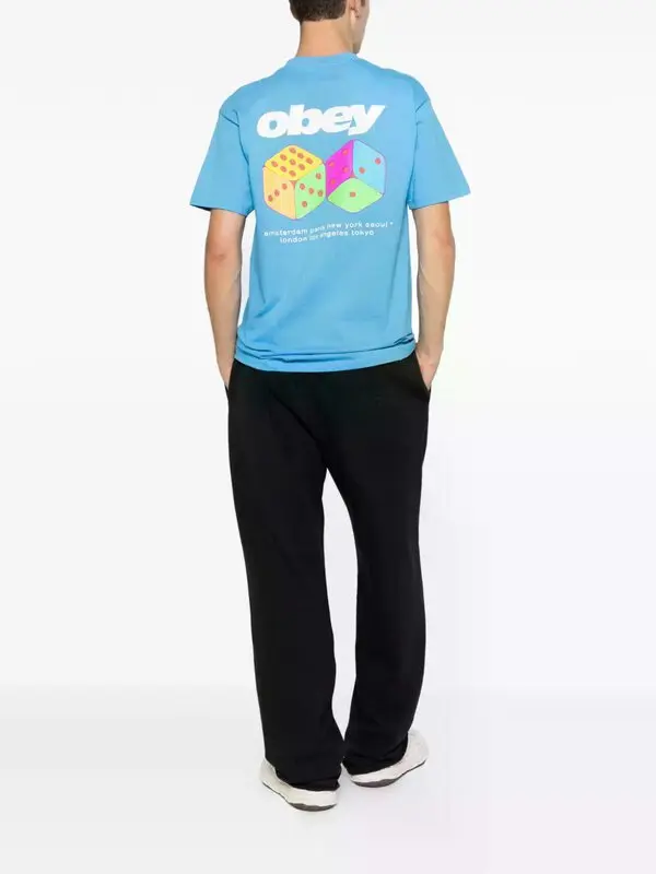 Obey Logo-print T-shirt - Blue