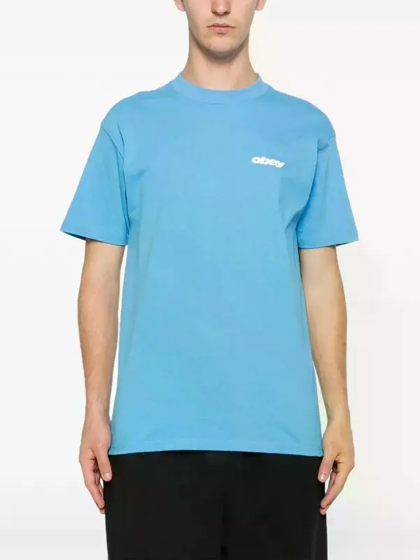 Obey Logo-print T-shirt - Blue
