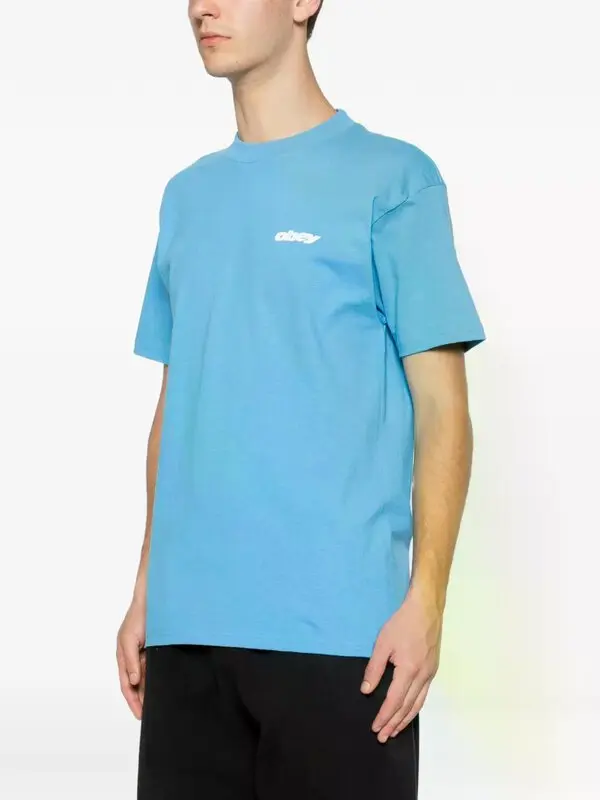 Obey Logo-print T-shirt - Blue