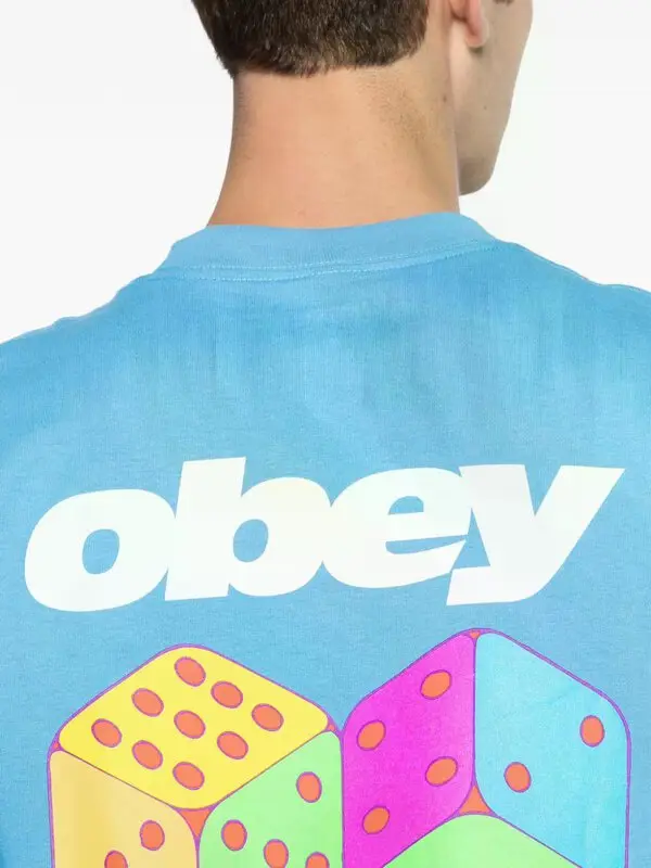 Obey Logo-print T-shirt - Blue
