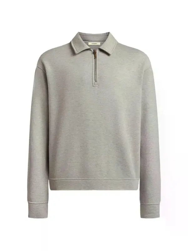 12 STOREEZ Mélange-effect Polo Shirt