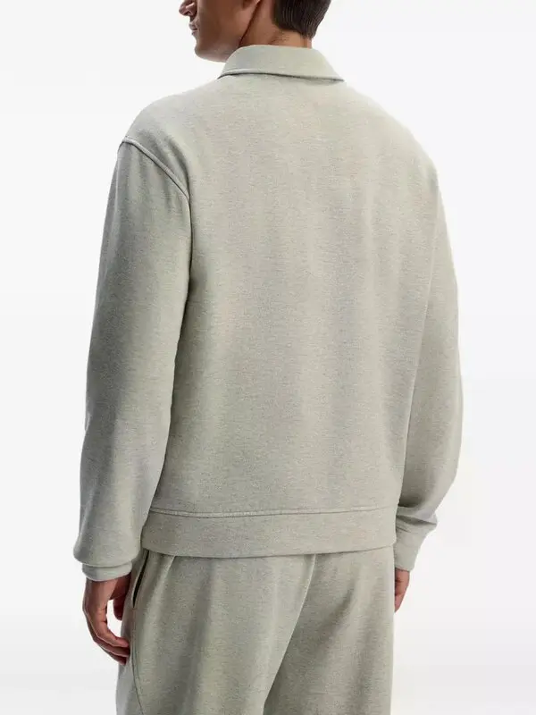 12 STOREEZ Mélange-effect Polo Shirt
