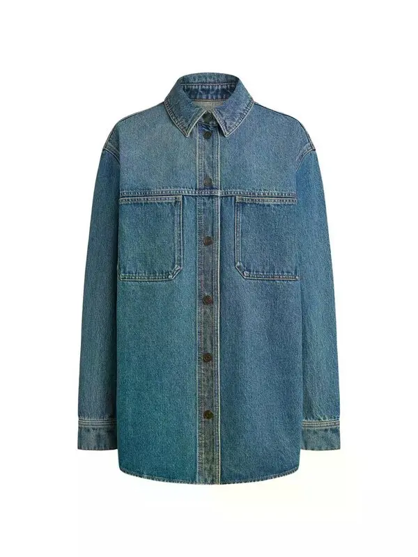 12 STOREEZ Denim Shirt - Blue