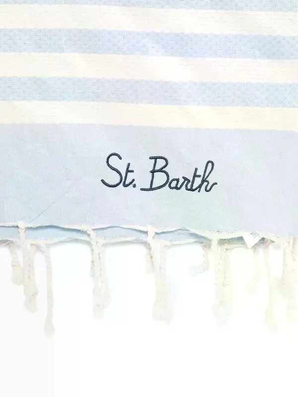 MC2 SAINT BARTH Foutas N Striped Beach Towel - Blue