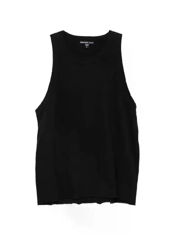 JAMES PERSE Round-neck Sleeveless Tank Top - Black
