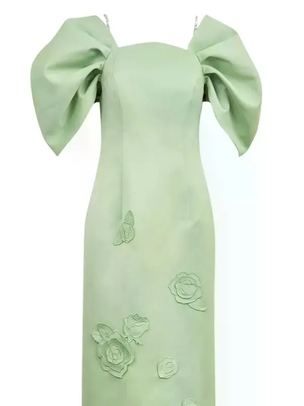 LEO LIN Arabella Floral-appliqué Dress