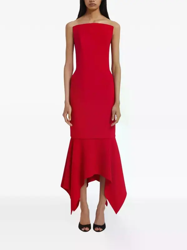 Safiyaa Tegan Asymmetric Midi Dress