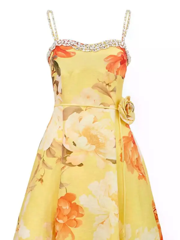 LEO LIN Mariela Floral-embellished Maxi Dress