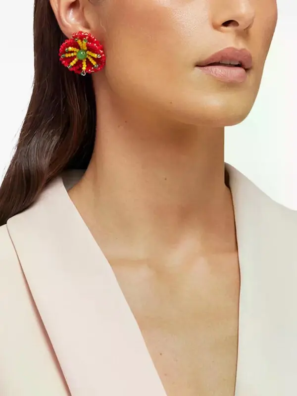 Rosantica Codette Beaded Earrings - Red