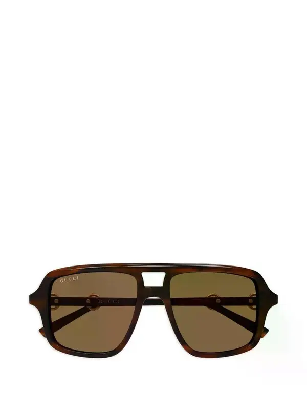 Gucci Oversized Pilot Sunglasses - Brown