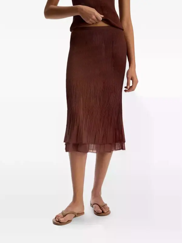 12 STOREEZ Pleated Midi Skirt
